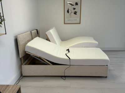 5ft Cream Electric Adjustable Bed Set Restwell with Old Bed Removal ...