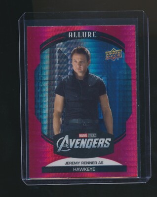 JEREMY RENNER AS HAWKEYE 2022 UPPER DECK MARVEL ALLURE RED PRISM ...