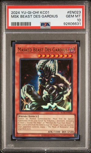 2024 YU-GI-OH! KC01 #EN023 MASKED BEAST DES GARDIUS PSA 10 | eBay