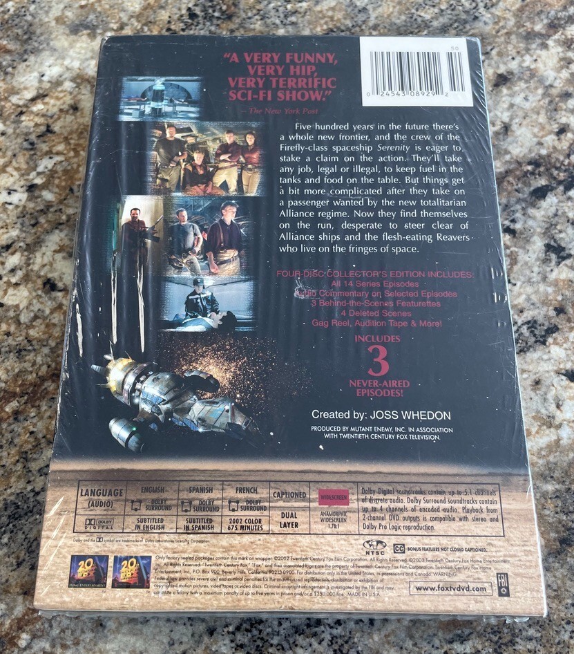 FIREFLY THE COMPLETE TV SERIES 4 DISC COLLECTOR'S EDITION DVD SET 3 New ...