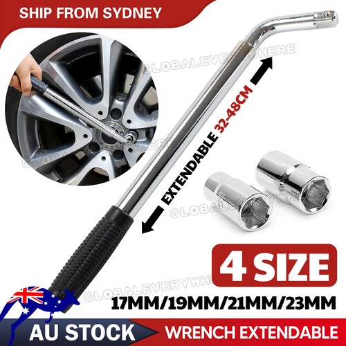Car Wheel Brace Spanner Nut Wrench Lug Socket Tyre Extendable 17/19-21 ...