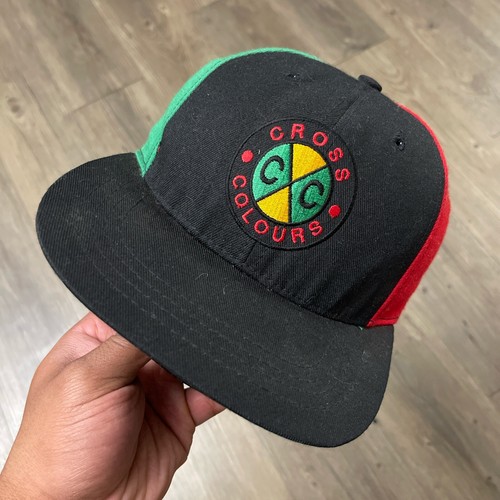 Vintage Colorblock Cross Colours SnapBack Hat One Size - Gem