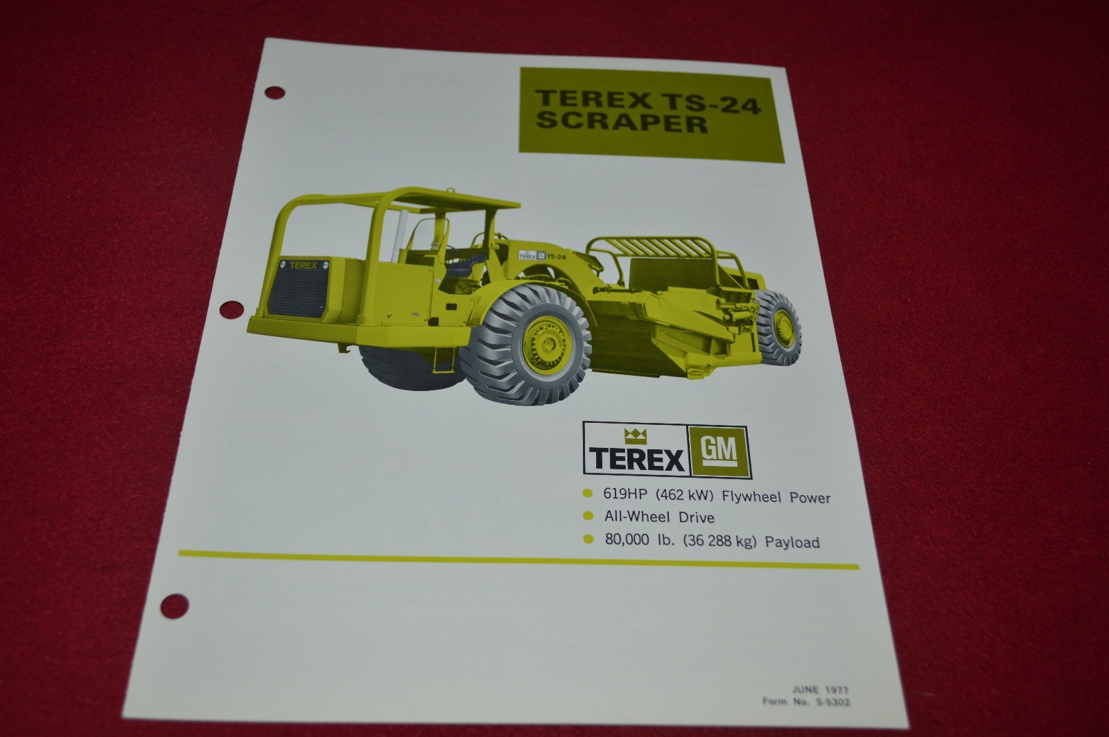 Terex TS-24 Scraper Pan Dealer's Brochure DCPA6 ver7 | eBay