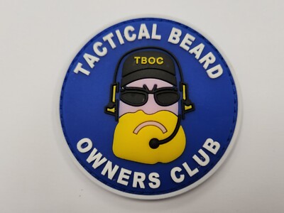 Tactical Beard Owners club Hook and Loop Patch Badge Tactical Army PVC ...