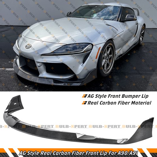 For 2020-26 Toyota Supra MK5 Real Carbon Fiber AG 3pc Style Front ...