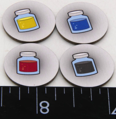 2008 Pandemic Board Game All 4 Cure Marker Vial Sunset Token Parts Only ...