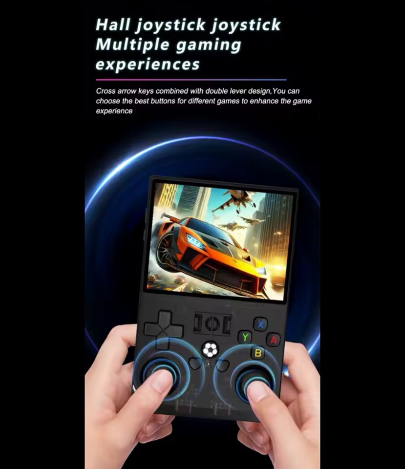 R36Pro MAX Retro Handheld Video Game Console IPS Screen BLACK w ...