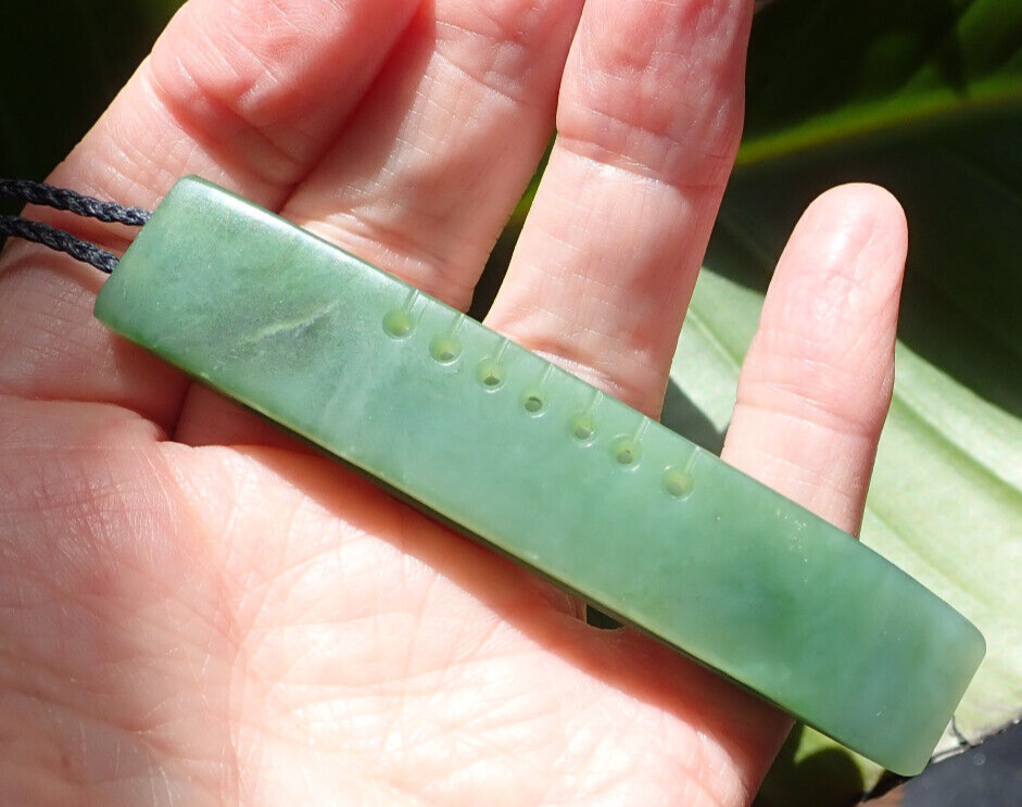 UNIQUE DALLAS CROMBIE NZ BLUE INANGA POUNAMU JADE GREENSTONE MAORI ...
