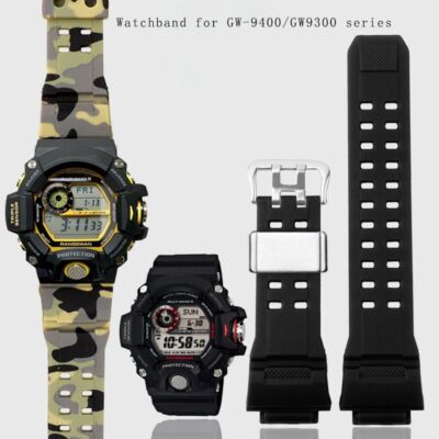 Silicone Watch Straps Fit For Casio GW-9400 GW-9300 Series Wristwatches ...