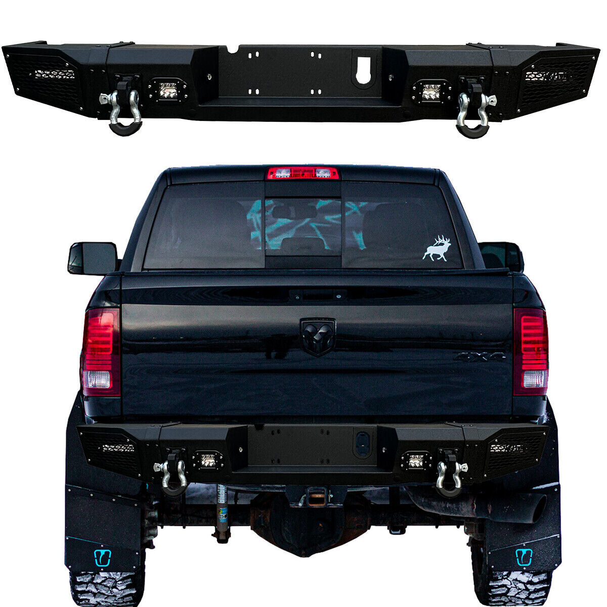 Fit 2010-2018 4th Gen Dodge RAM 2500 3500 Front or Rear Bumper with LED ...