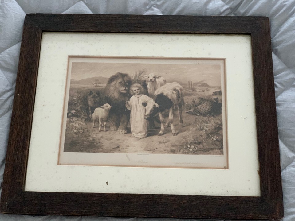 William Strutt Peace "A Little Child Shall Lead Them" 1896 Print ...