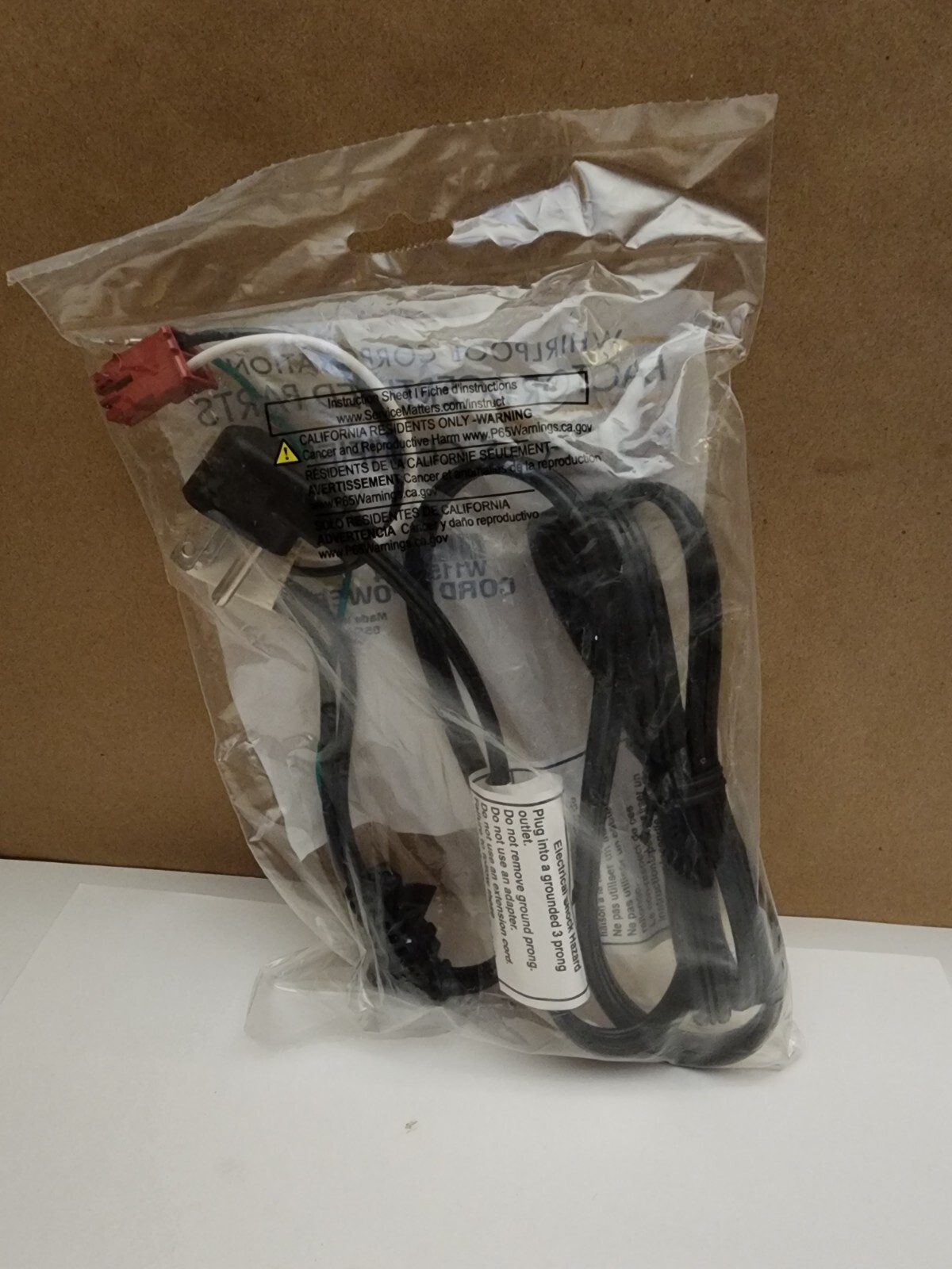 W11551294+Whirlpool+Washing+Machine+Power+cord for sale online | eBay