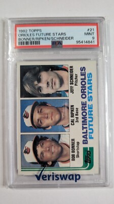 1982 Topps Cal Ripken Jr #21 PSA 9 New label Rookie RC Mint HoF Orioles ...