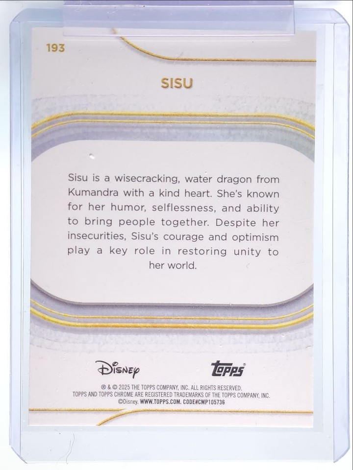 SISU 2025 TOPPS CHROME DISNEY TEAL REFRACTOR /299 Q2091 | eBay