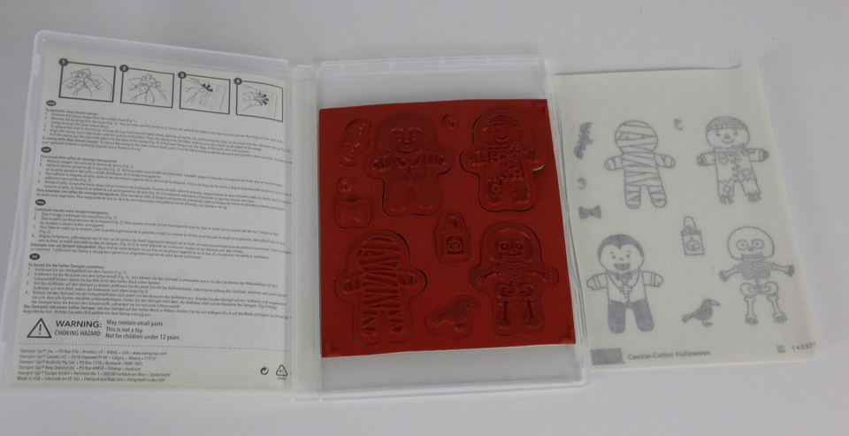 Stampin' Up COOKIE CUTTER CHRISTMAS & HALLOWEEN + Gingerbread XL Flat ...
