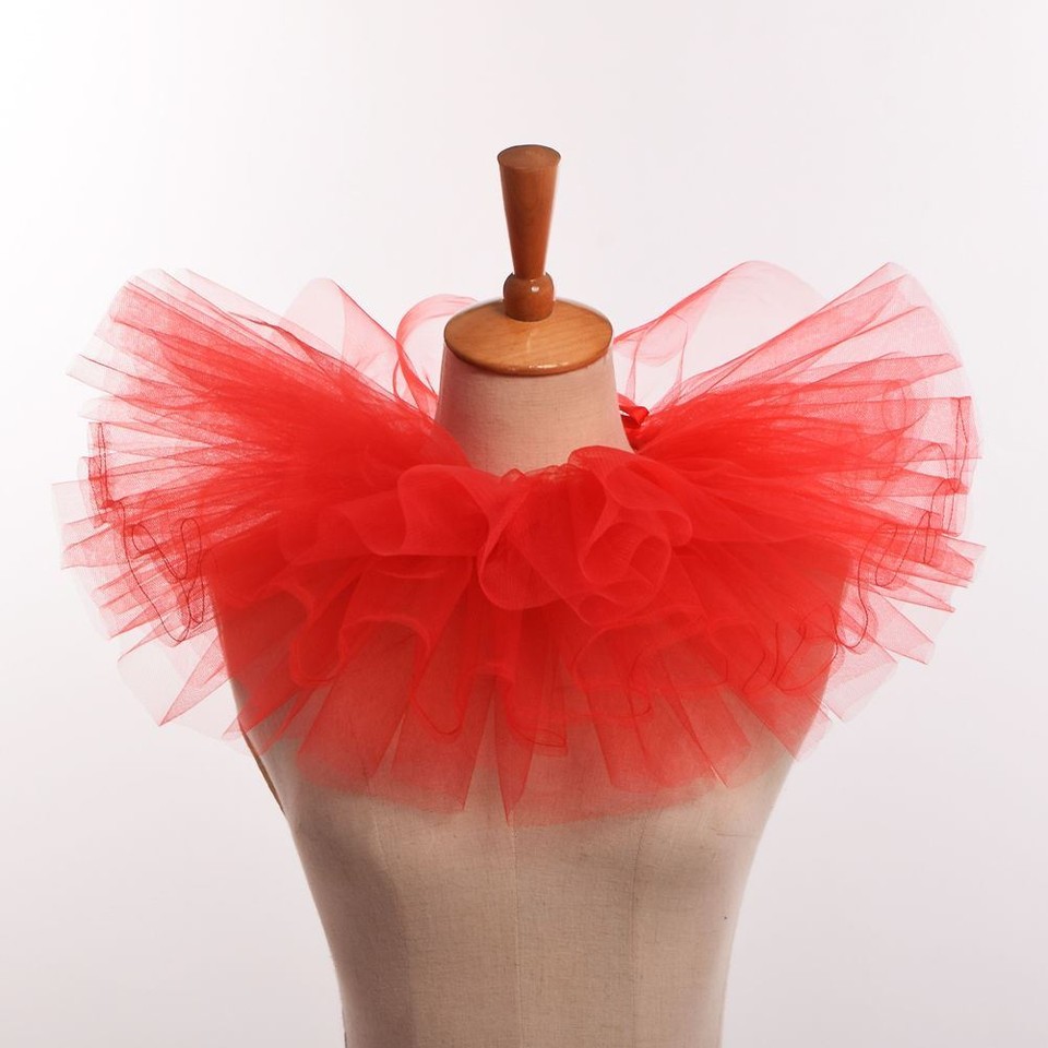 2pcs Victorian Neck Ruff Medieval Elizabethan Ruffle Collars Clown ...