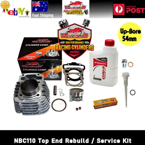 130cc Big Bore 54mm Cylinder Piston Rings & Oil Kit Honda NBC110 Postie ...