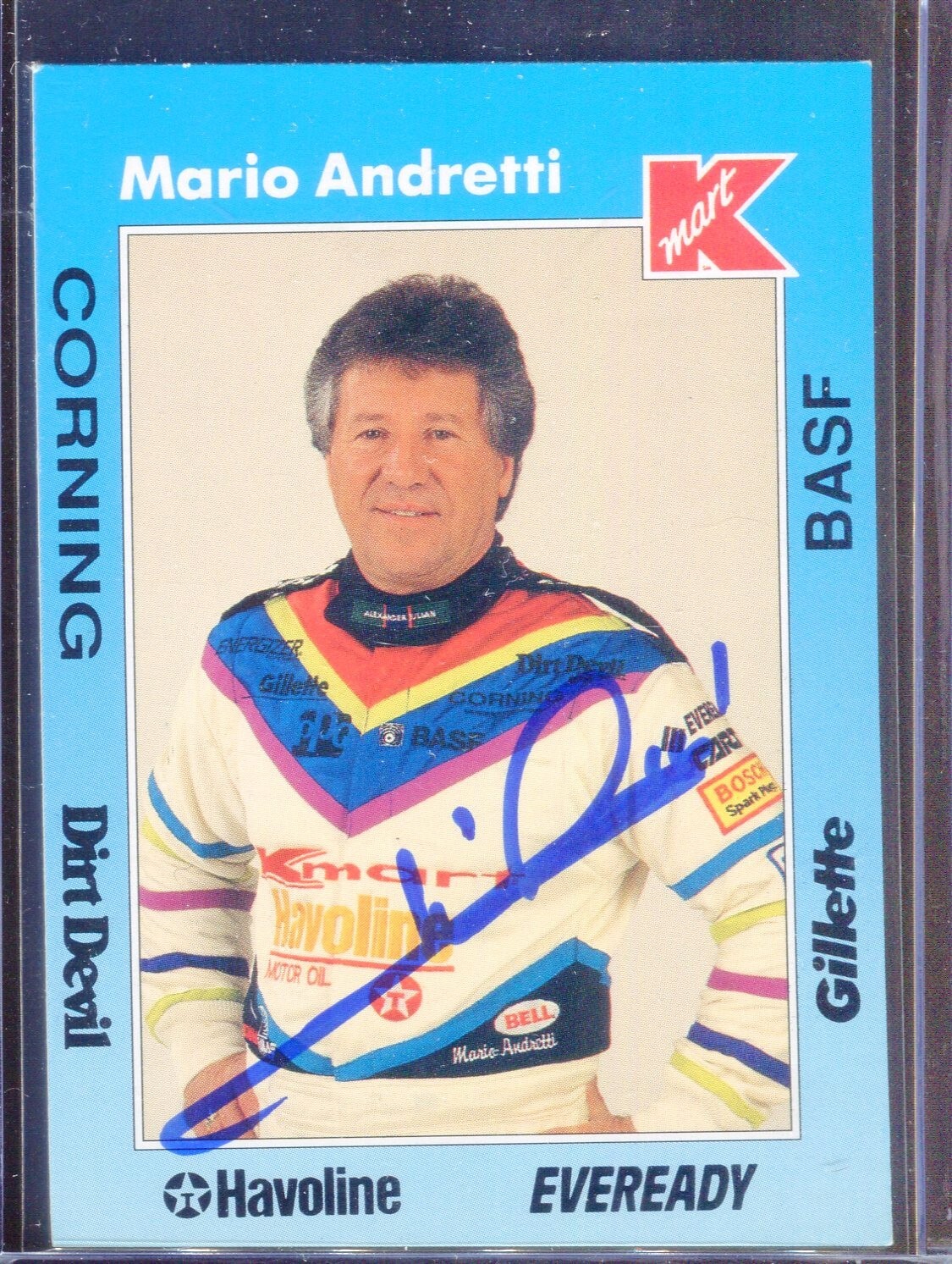 Mario Andretti Indy Car K-Mart Racing Card Signed Authentic Autograph ...