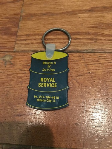 Vintage Royal Service Oil Drum KEYCHAIN Gibson City, IL | eBay