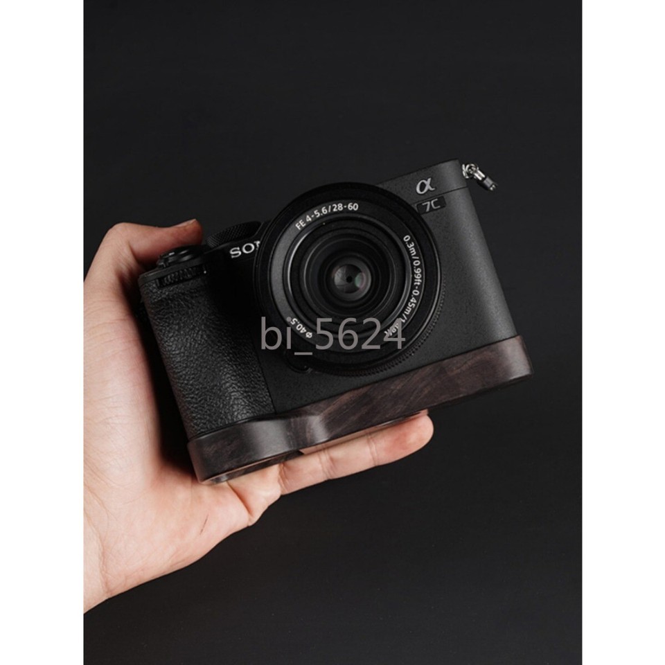 Camera Plate Quick Release Wood Hand Grip for Sony A7C Clamp Base ...
