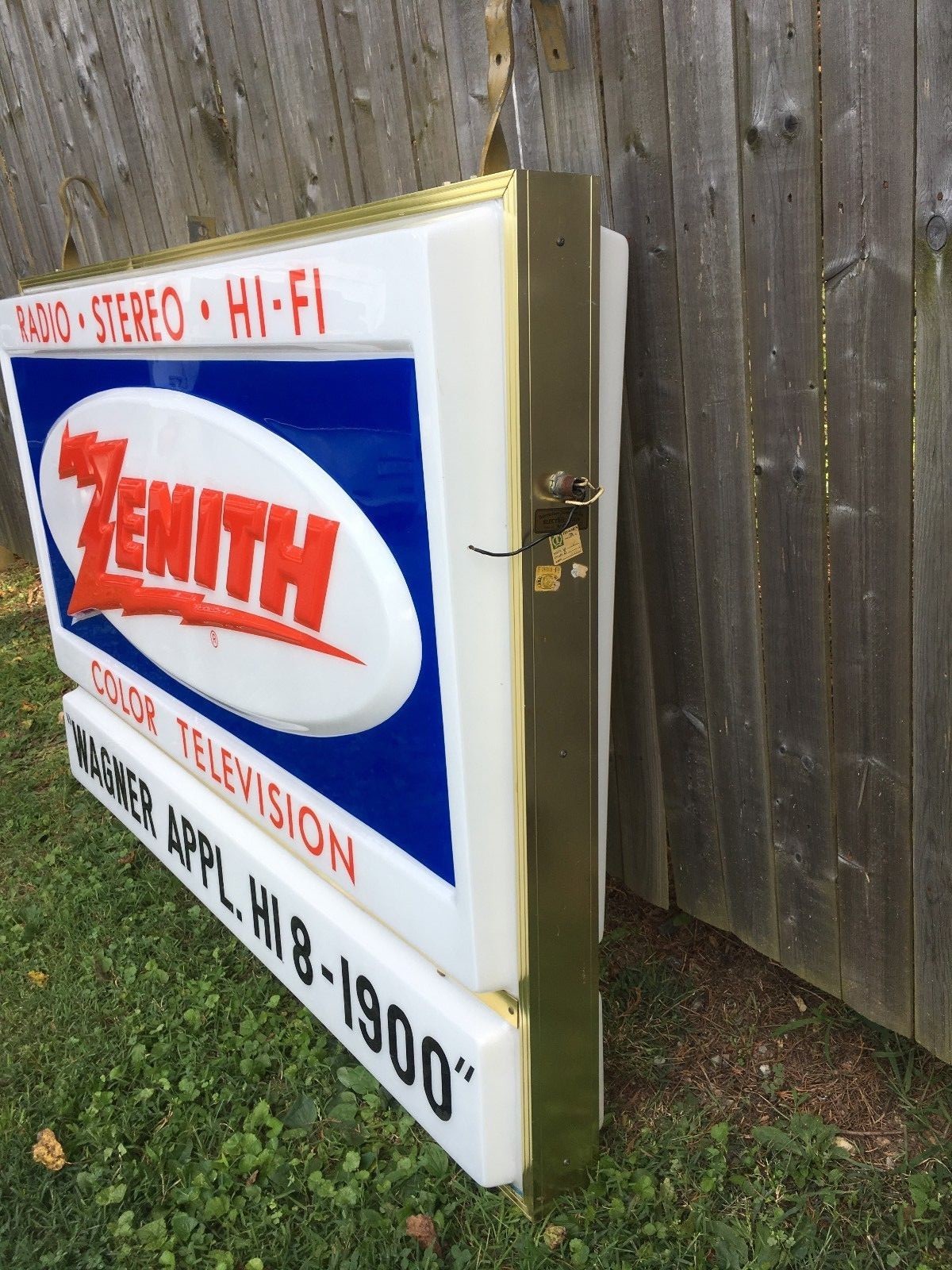 Vintage Zenith Color TV Television Radio Hi Fi Stereo Lighted Double ...