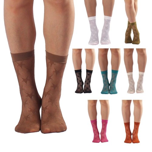Chaussettes De Cheville En Dentelle Pour Femmes Bas Courts En Résille ...