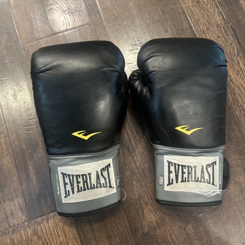 Everlast -Pro Style - 16 Oz Black Boxing Gloves | eBay