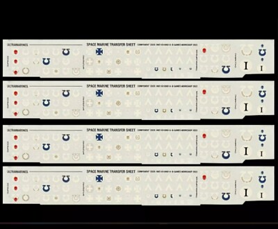 Leviathan Ultramarines Primaris Space Marines Decals Transfers x4 ...