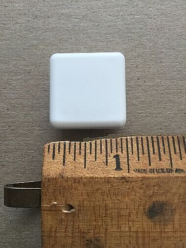 White Plastic Insert Caps the open end of 1" Square Tube 14-20 gauge ...