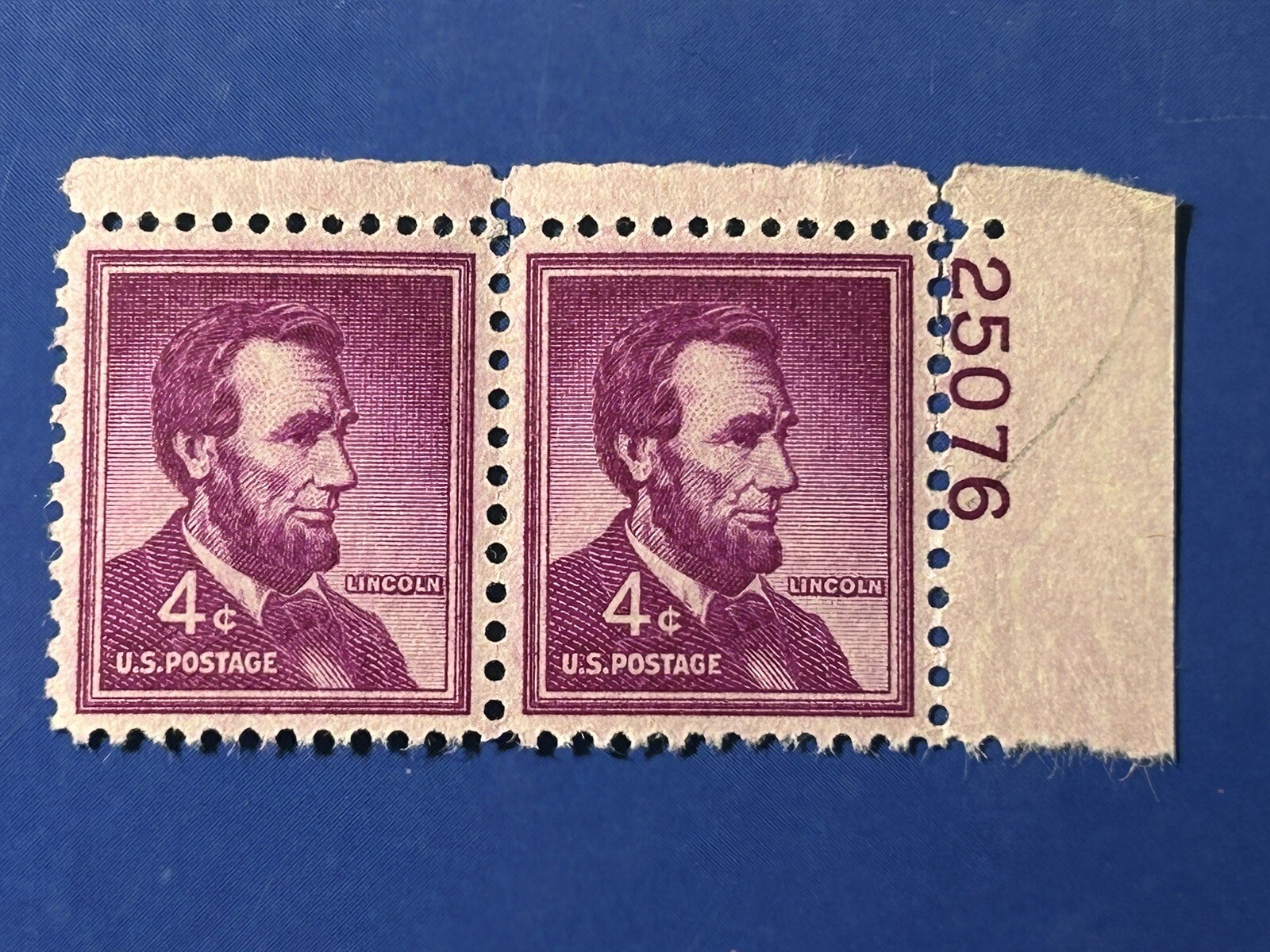 Abraham Lincoln 4 Cents Stamp U.S. Postage Purple Very Rare 2X | eBay