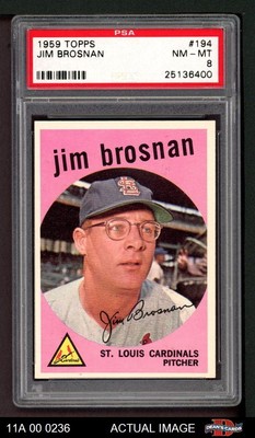 1959 Topps #194 Jim Brosnan Cardinals PSA 8 - NM/MT | eBay