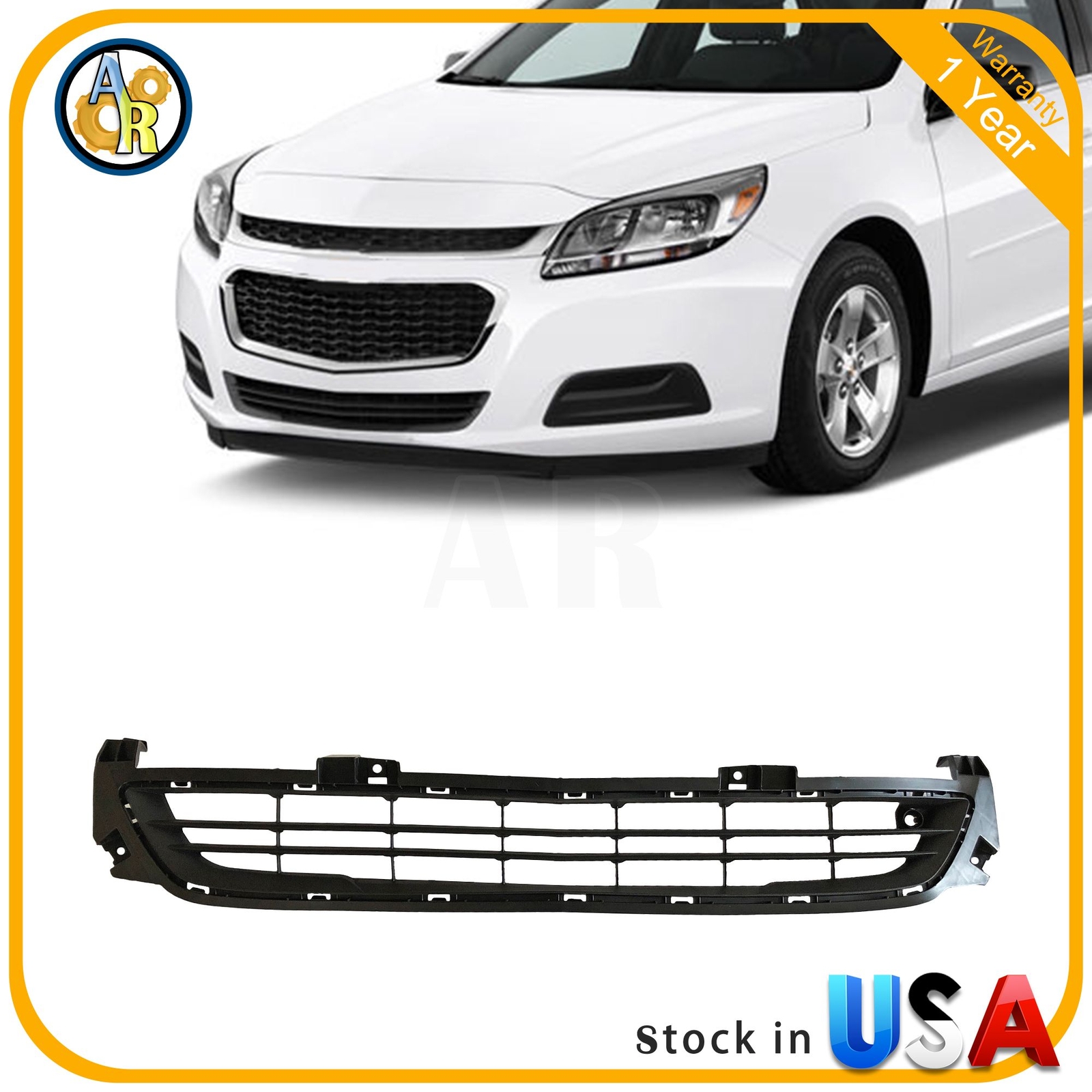 Front Lower Bumper Matte Black Grille FIT 2014-2016 Chevrolet Malibu ...