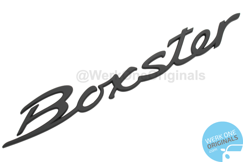 Porsche Official 'Boxster' Rear Badge Decal in Matte Black for Boxster ...