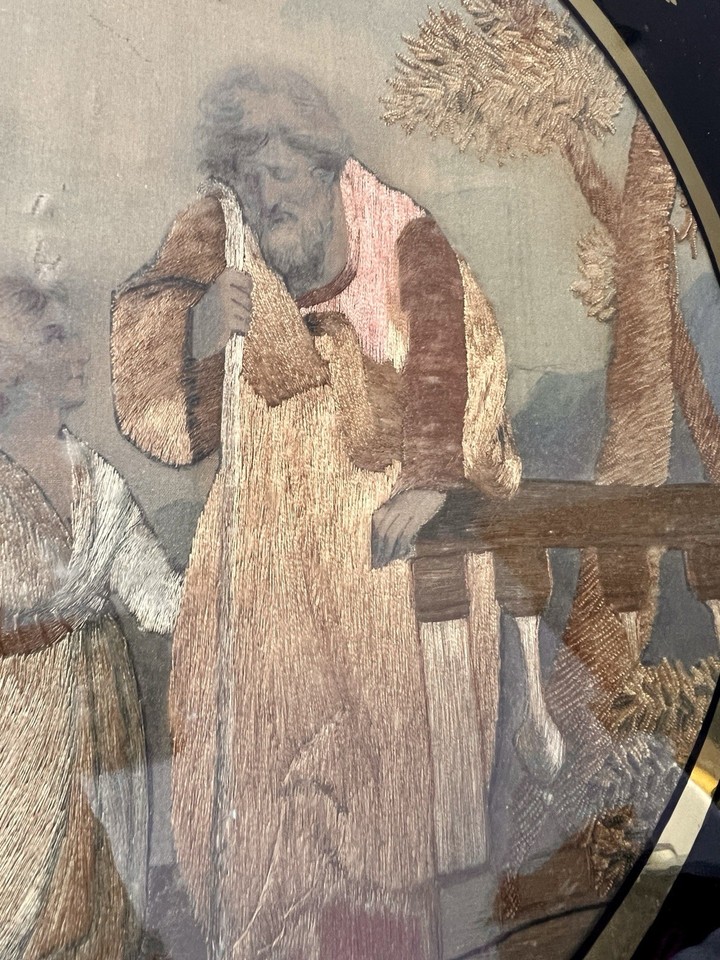 Antique Georgian Embroidery Pictures circa 1802 Silkwork Pair in Frames ...