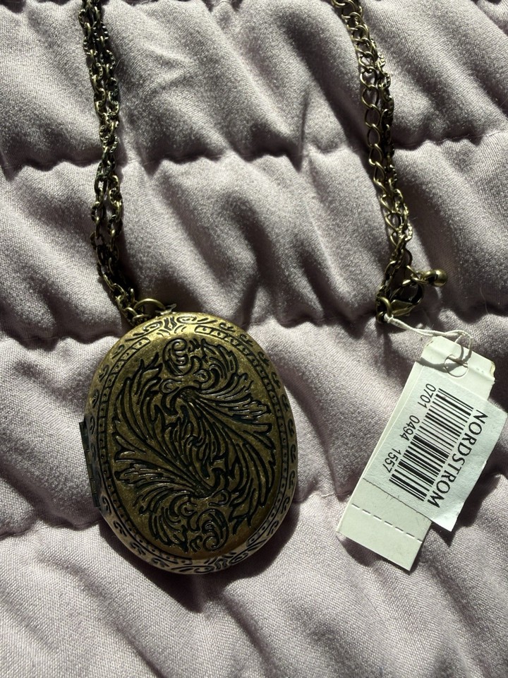 New Moon Quileute Tribe Tattoo Nordstrom Gold Locket Pendant Necklace ...
