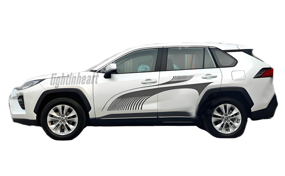 2X Car Sticker Racing Stripe For Toyota Rav4 Side Door Graphics Vinyl ...