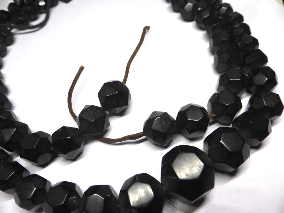 ANTIQUE VICTORIAN WHITBY JET 2 ROW NECKLACE SPARES REPAIR RETHREAD ...