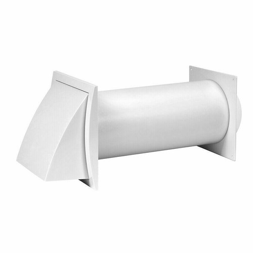 125mm / 5" Wall Fixing Ventilation Duct Kit with Cowl and Duct Hose ...