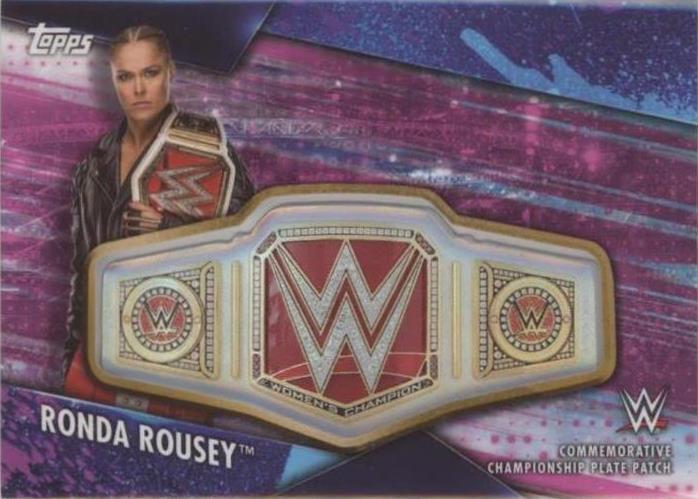 2020 Topps WWE Women's Division - Championship Plate Patch Ronda Rousey ...