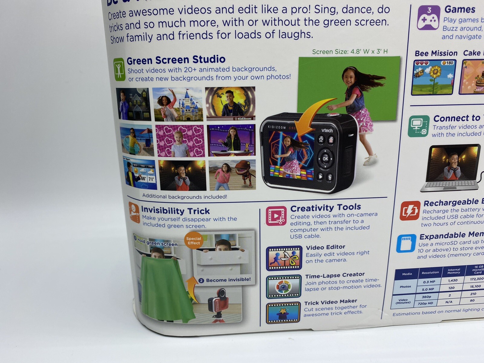 2020 KidiZoom Creator Cam HD Video Kids Digital Camera Green Screen ...