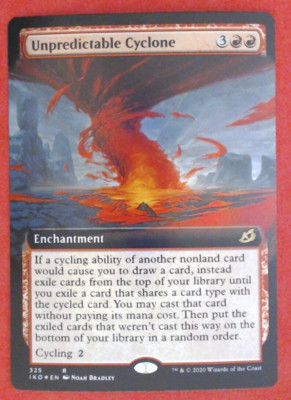 MTG - Foil Showcase - Unpredictable Cyclone (Extended Art) - Ikoria -i397 | eBay
