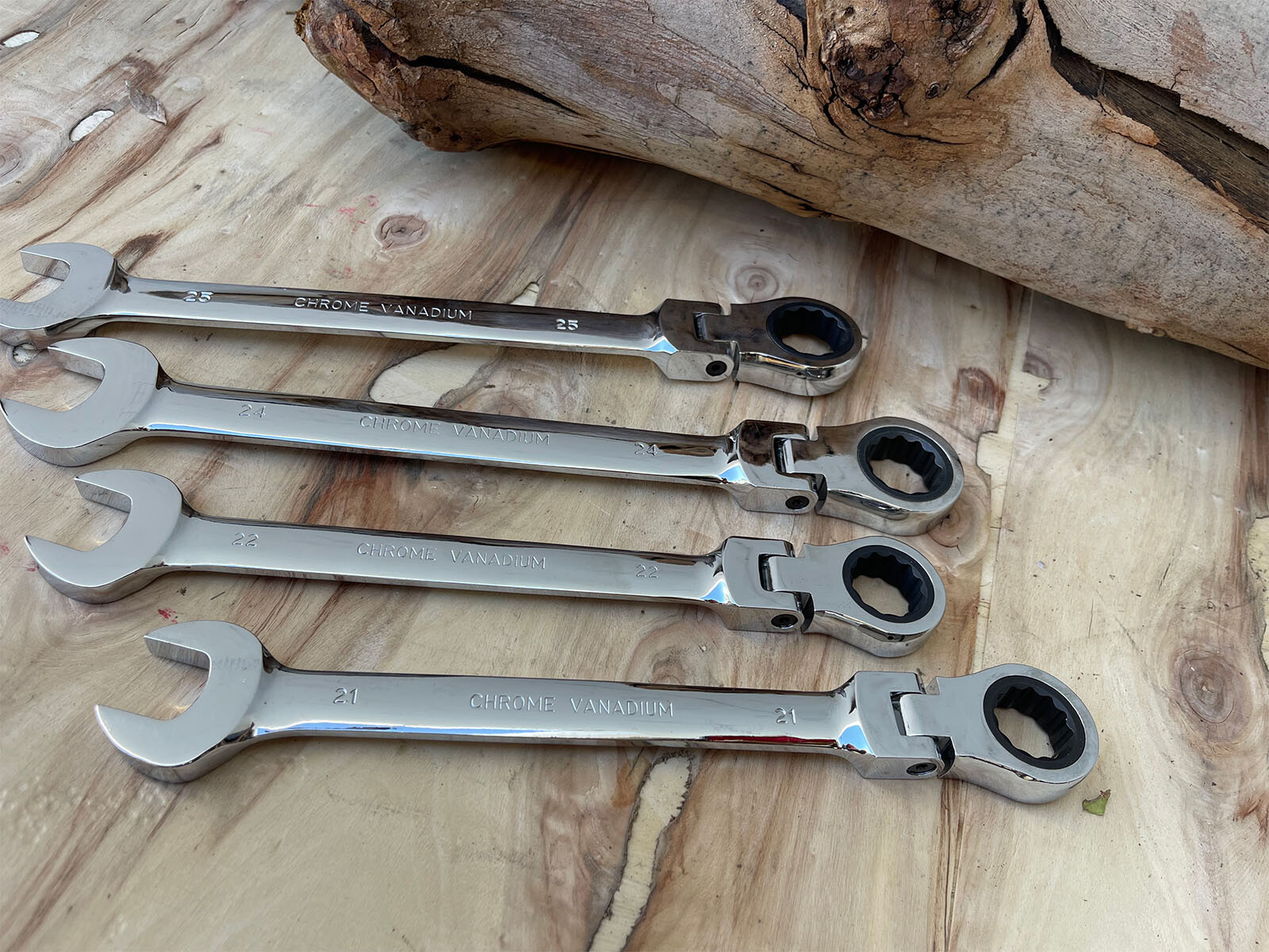 4pc Metric 72 Gear Teeth Ratchet Jumbo Double Head MM Flex Heat Wrench ...