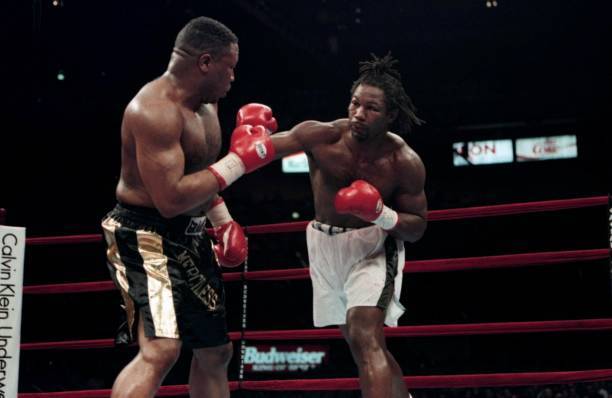 Lennox Lewis Throws A Punch V Ray Mercer 1 Old Boxing Photo | eBay