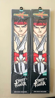Street Fighter Ryu CrossoverX Crew Socks Multi-Color | eBay