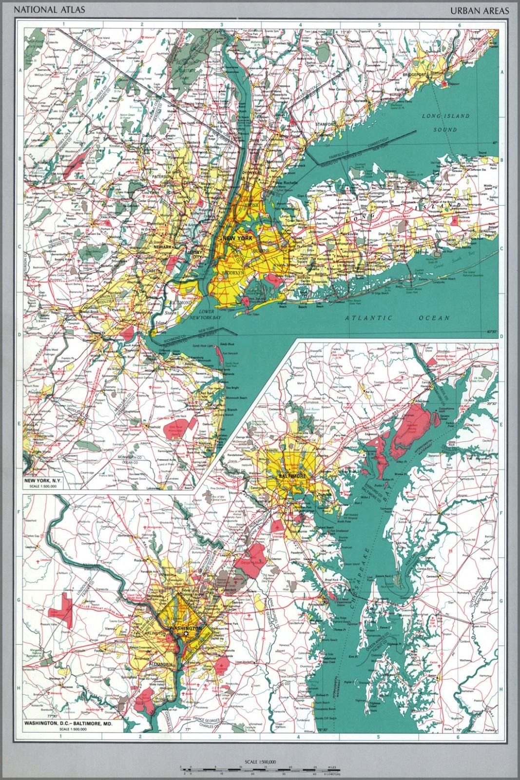 Poster, Many Sizes; Map Of Urban Areas Of The United States 1970 P3 | eBay