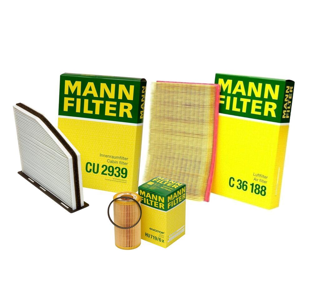 Mann Oil Air Paper Cabin Filter Service Kit For Audi TTS Quattro 2.0L ...