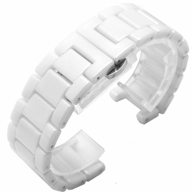 Ceramic Watch Bands Fit For GC Notched Bracelet Fashion Strap Stainless ...