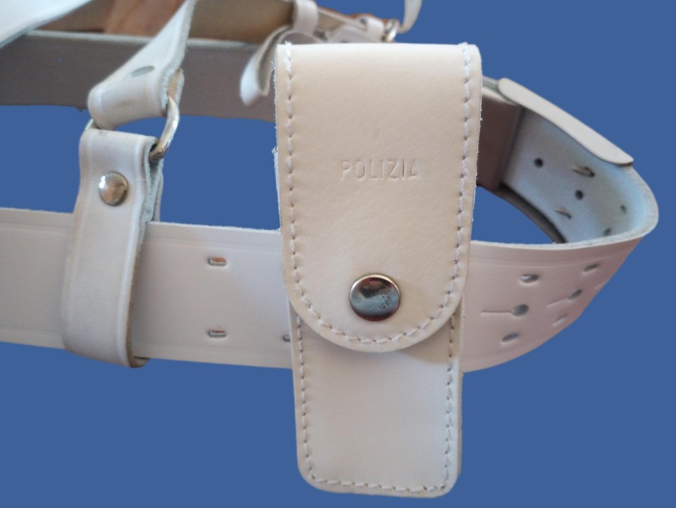 Italian Police Belt & Shoulder Harness Beretta Magazine pouch Handcuff ...
