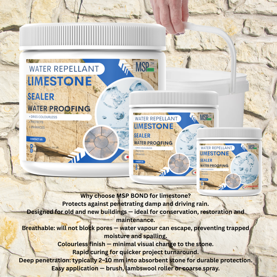 Limestone Sealer WATERPROOFING - Breathable Clear Water Seal for ...
