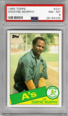 1985 Topps #231 - Dwayne MURPHY - PSA 8+++ Athletics | eBay